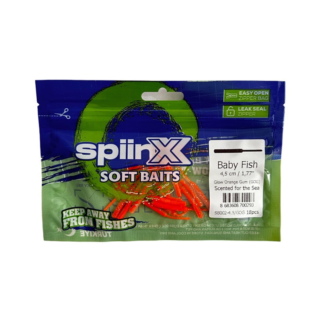 Spiinx Soft Baits Baby Fish 4.5 cm Kokulu Silikon Yem Glow Orange GUM (GOG)